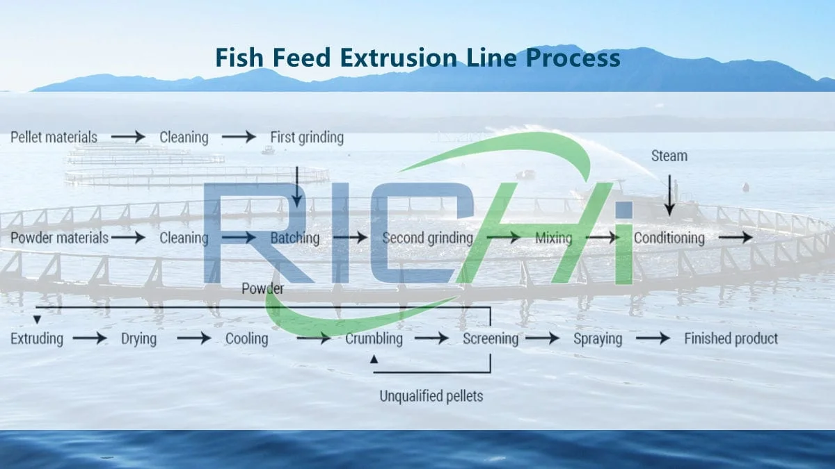 Floating Fish Feed Plant - 4-5T/H High Grade Extruded Feed Line